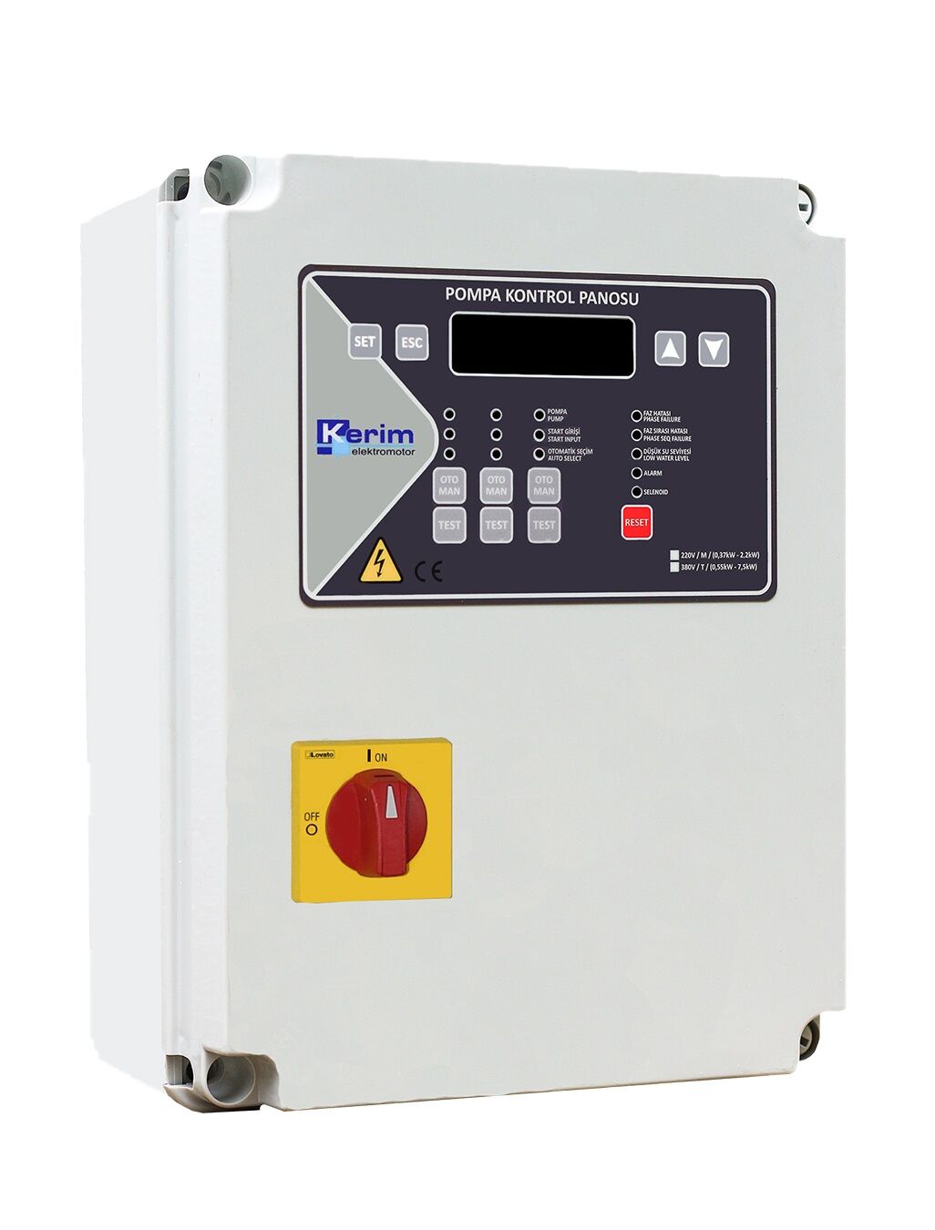 Kerim H-0311-V2 15 HP Trifaze Hidrofor Kontrol Panosu